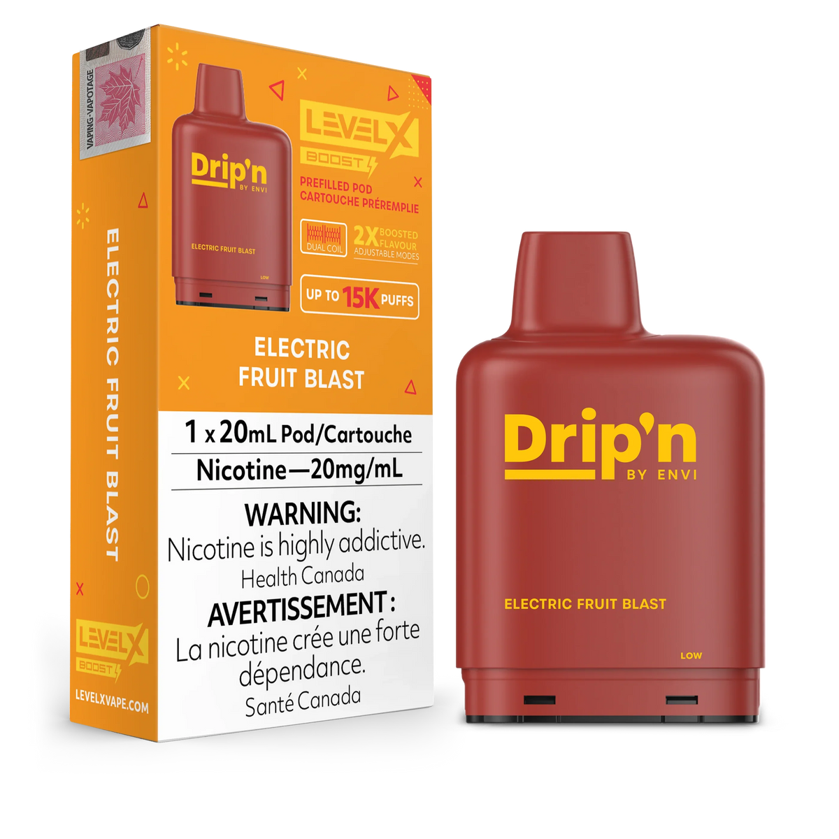 Level X Drip'n Boost Electric Fruit Blast 20mg — Fat Panda Ontario